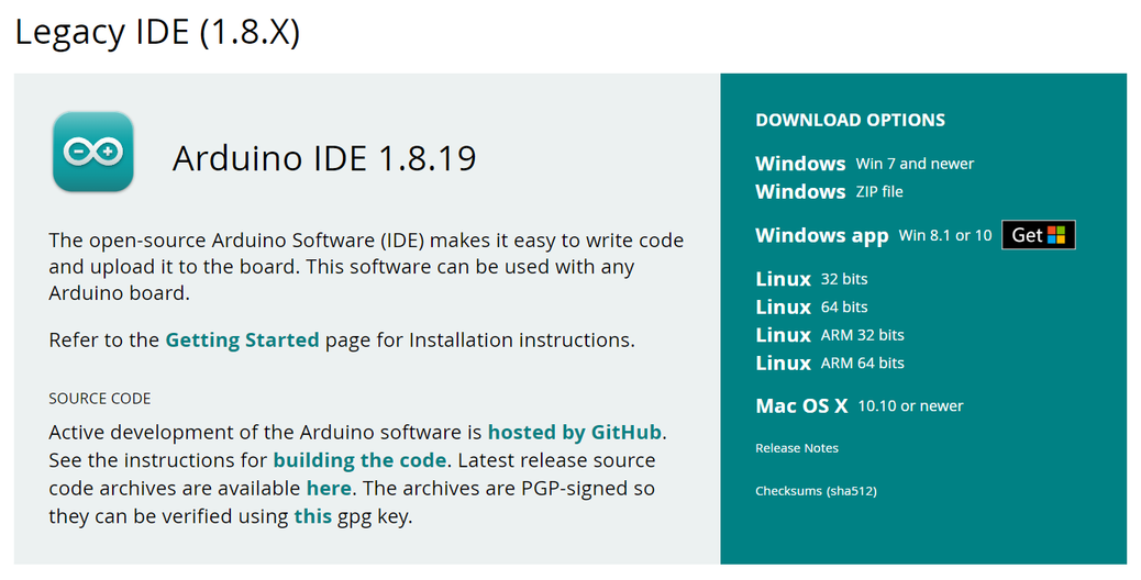 Installation Arduino IDE